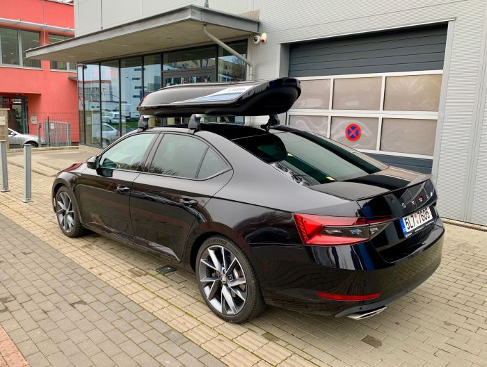 Škoda originál střešní box - černý | Váš specialista na nosiče Thule